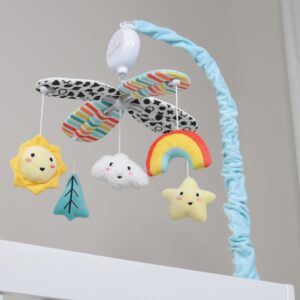 the peanutshell crib mobile for boys or girls, unicorn, stars, rainbow, montessori inspired