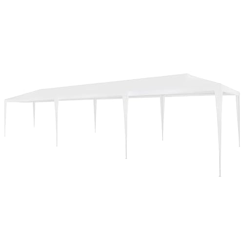 Party Tent,Fruit Stand Gazebo,Beach Gazebo,Rv Carport,Camping Gazebo,Outdoor Gazebo, Patio Gazebo,UV and Water Resistant,for Barbeque, Patio, Deck,Garden Party,Markets,9.8'x29.5' PE White