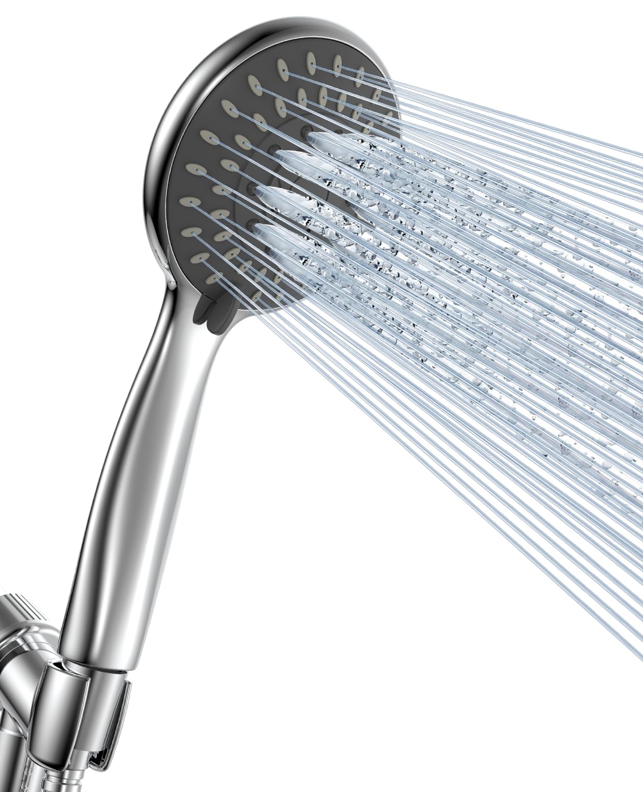 RAINVISTA High Pressure Handheld Shower Head, 5 Functions High Flow Shower Head with Handheld Powerful Spray Shower Head for Improving Water Pressure even at Low Pressure