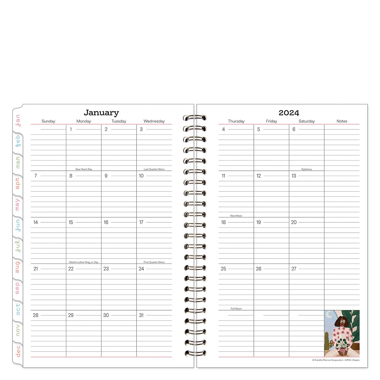 FranklinCovey - Her Point of View Weekly Wire-Bound Planner (Classic, Jan 2024 - Dec 2024)