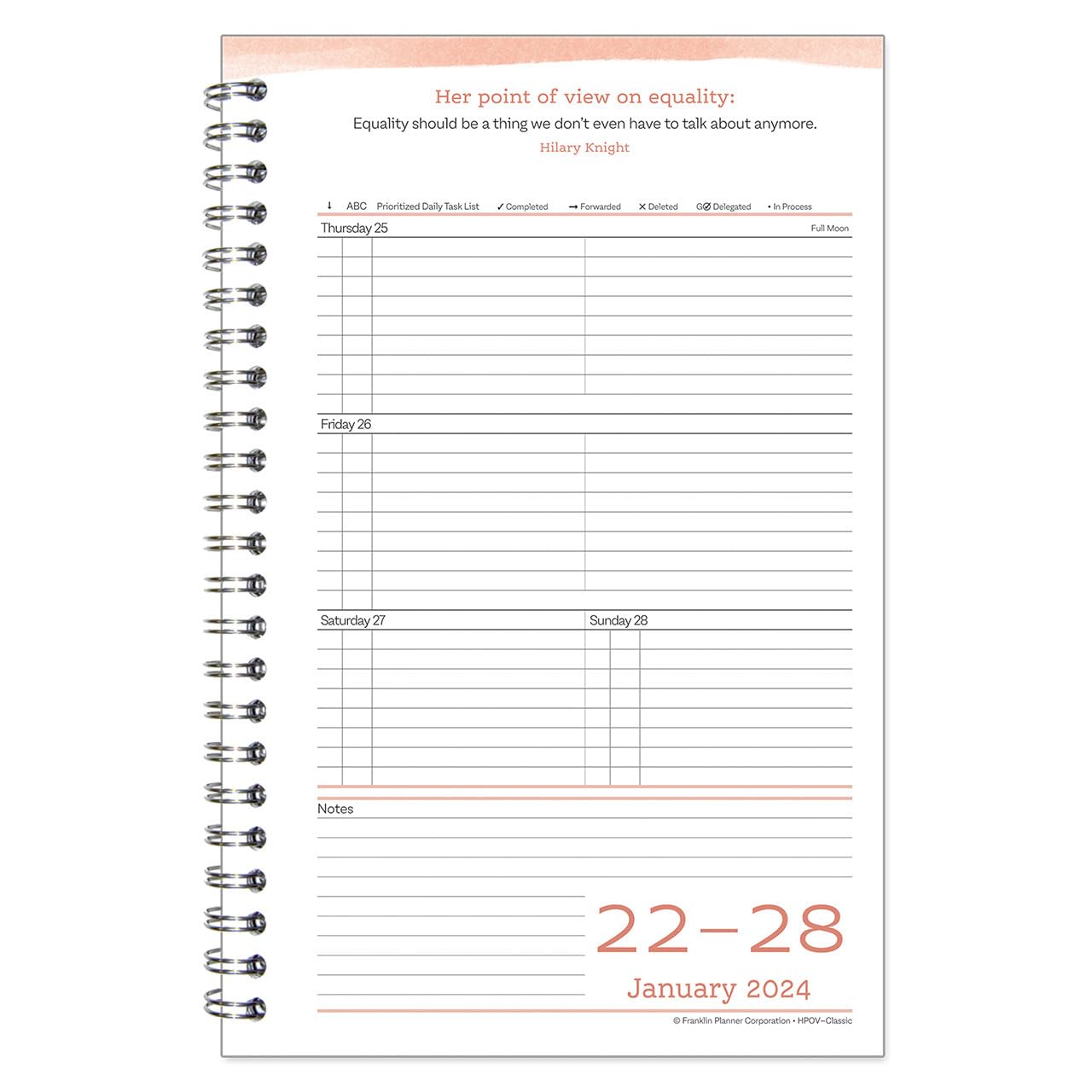 FranklinCovey - Her Point of View Weekly Wire-Bound Planner (Classic, Jan 2024 - Dec 2024)