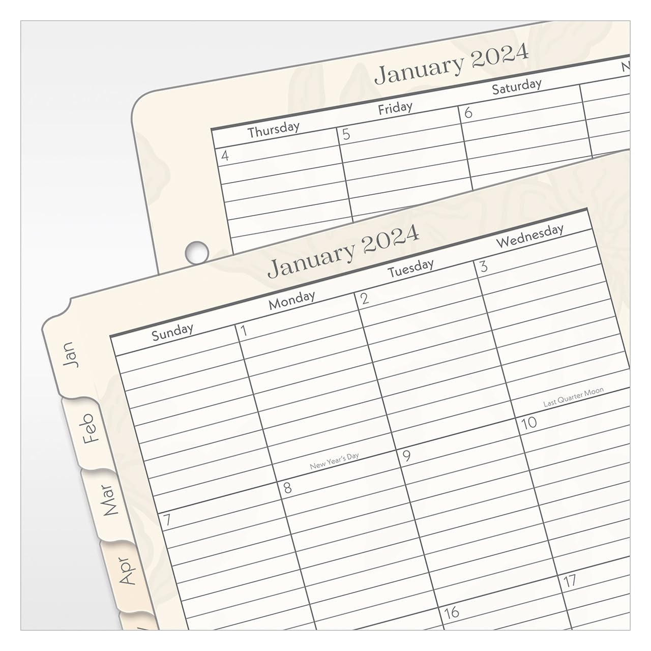 FranklinCovey - Serenity One Page Per Day Ring-Bound Planner (Classic, Jan 2024 - Dec 2024)