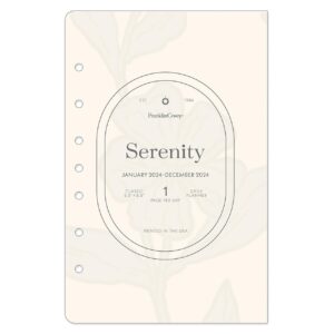 FranklinCovey - Serenity One Page Per Day Ring-Bound Planner (Classic, Jan 2024 - Dec 2024)