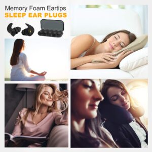 Ear Plugs for Sleeping Noise Cancelling,6 Pairs Comfortable Silicone Sound Blocking Earplugs, Reusable Washable Earplugs for Sleeping, Work, Study, Snoring,Concerts and Hearing Protection