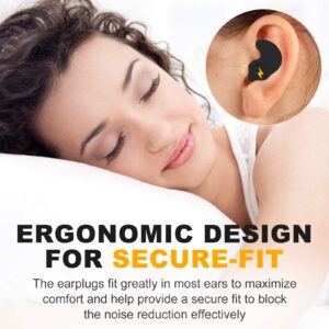 Ear Plugs for Sleeping Noise Cancelling,6 Pairs Comfortable Silicone Sound Blocking Earplugs, Reusable Washable Earplugs for Sleeping, Work, Study, Snoring,Concerts and Hearing Protection