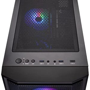 Skytech Gaming Shadow Gaming PC, Intel i7 12700F 2.1 GHz, RTX 4060 Ti, 1TB NVME, 16GB DDR4 RAM 3200, 600W Gold PSU Wi-Fi, Win 11 Home, RGB-Keyboard and RGB-Mouse Included