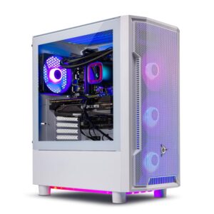 skytech gaming archangel gaming pc, ryzen 7 5700x 3.4 ghz, rtx 4060, 1tb nvme, 16gb ddr4 ram 3200, 600w gold psu wi-fi, win 11 home, rgb-keyboard and rgb-mouse included