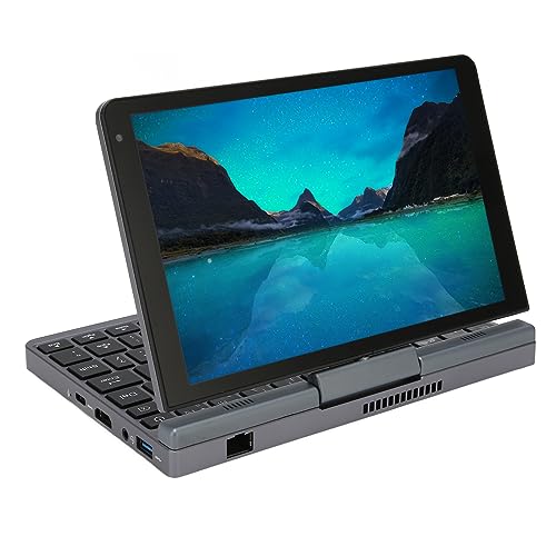 EBTOOLS 8 Inch Touch Screen Mini Laptop LPDDR5 12GB RAM with Stylus for Windows 10 11 Supported 100‑240V, 180° Flip, High Performance, Full Keyboard, HD Camera (12GB+256GB US Plug)