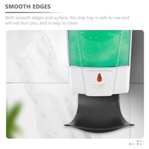 Alipis 6 Pcs soap Dispenser Tray Wall Mount Foam drip Tray Hand Gel Dispenser Bracket Plastic Tray Automatic soap Dispenser Electric Dispenser Catch Tray Liquid soap Splitter Filter abs