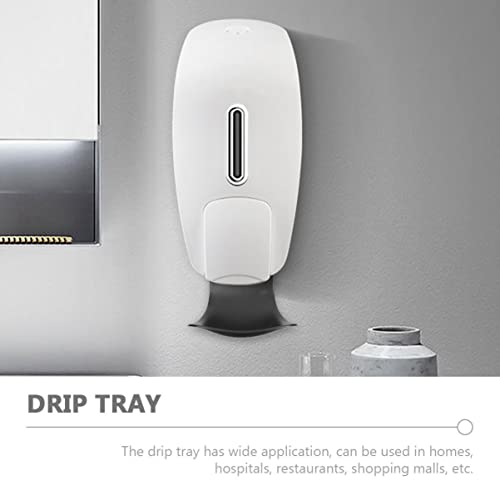 Alipis 6 Pcs soap Dispenser Tray Wall Mount Foam drip Tray Hand Gel Dispenser Bracket Plastic Tray Automatic soap Dispenser Electric Dispenser Catch Tray Liquid soap Splitter Filter abs