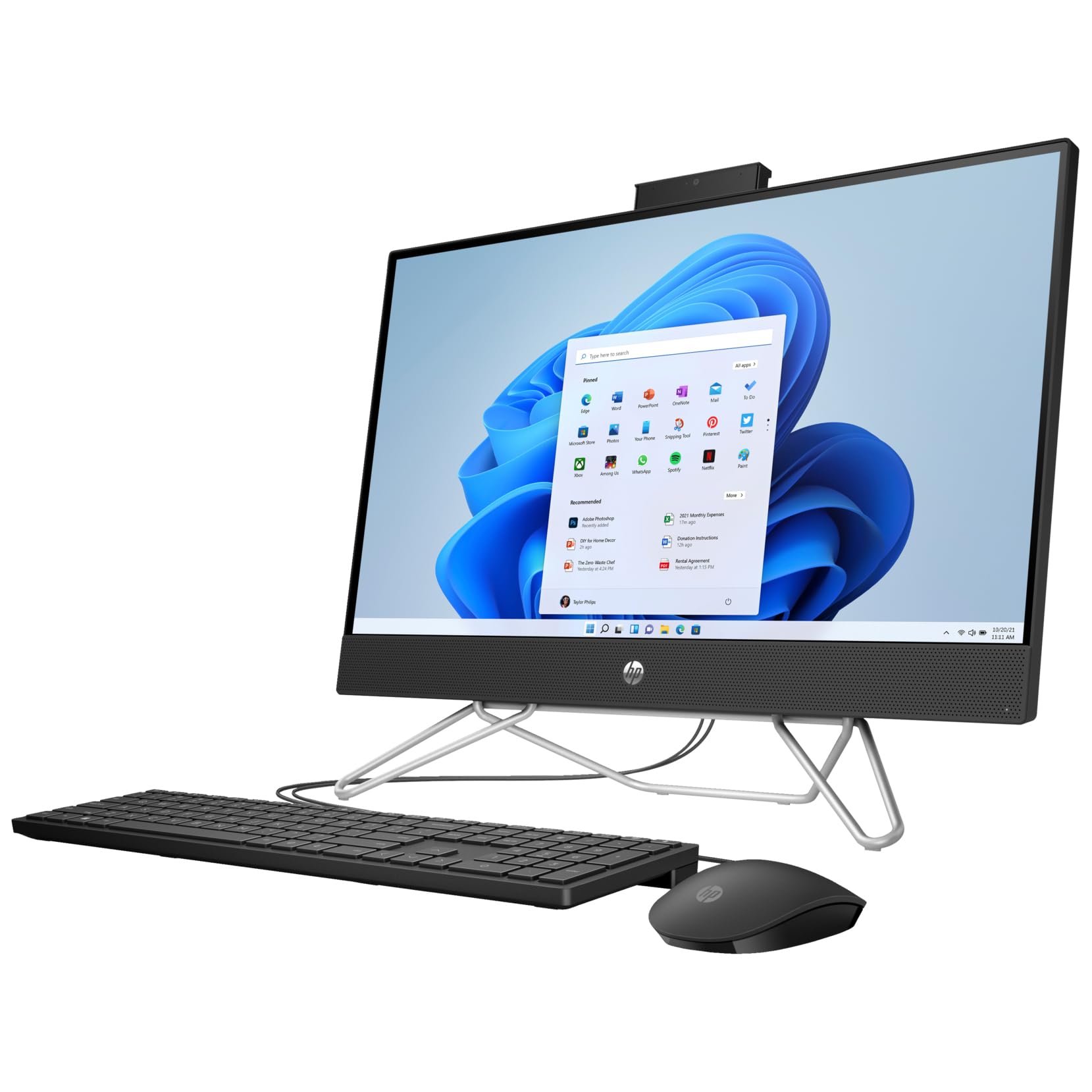 HP 24 AIO 23.8" FHD All-in-One Desktop Computer, 12th Gen Intel 10-Core i7-1255U, 16GB DDR4 RAM, 512GB PCIe SSD + 1TB HDD, WiFi 6, Bluetooth 5.2, Keyboard and Mouse, Windows 11 Home