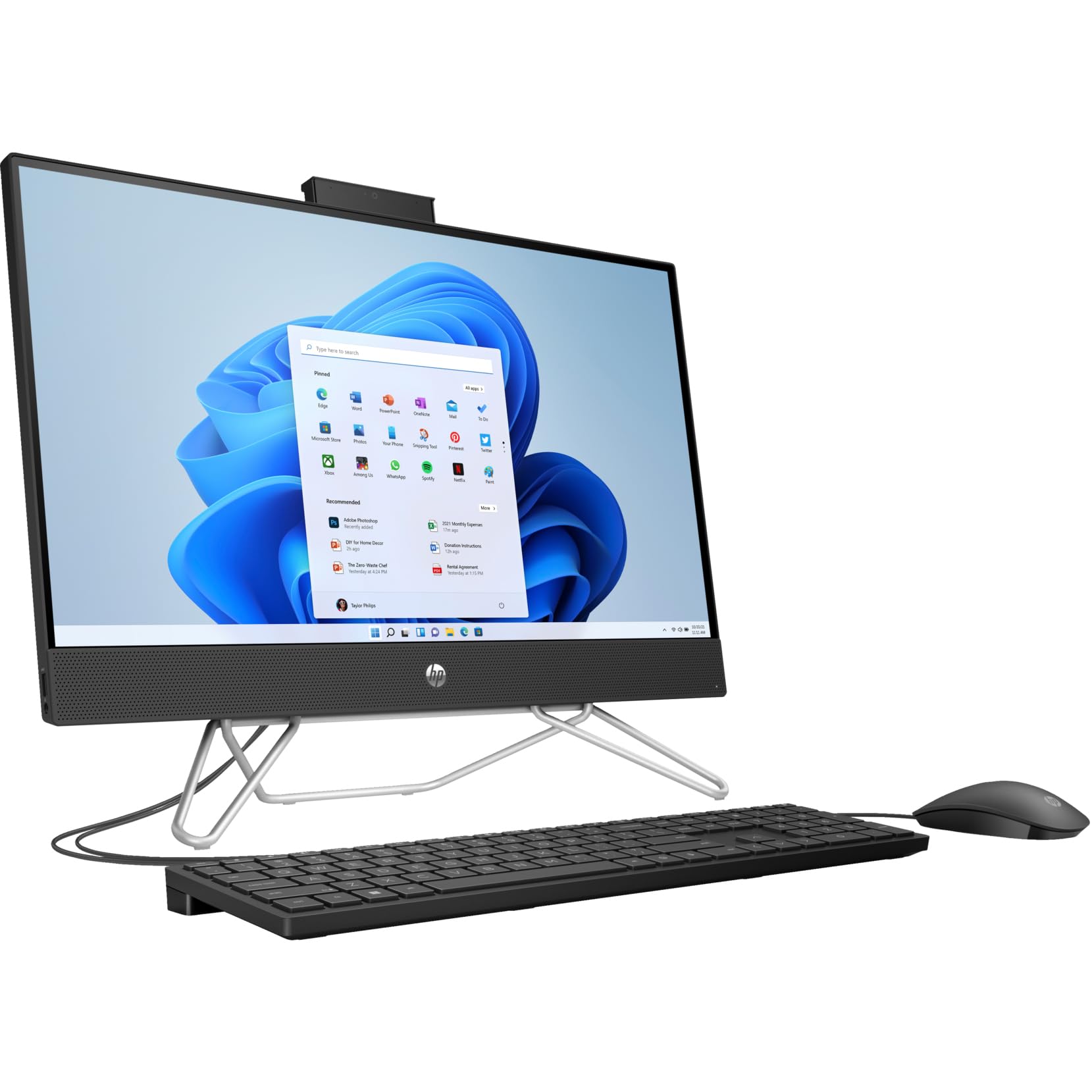 HP 24 AIO 23.8" FHD All-in-One Desktop Computer, 12th Gen Intel 10-Core i7-1255U, 16GB DDR4 RAM, 512GB PCIe SSD + 1TB HDD, WiFi 6, Bluetooth 5.2, Keyboard and Mouse, Windows 11 Home