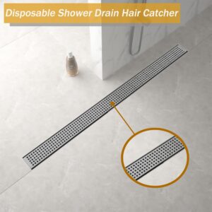 Disposable Shower Drain Hair Catcher - Cutable Shower Drain Hair Catcher Mesh Stickers for Any Length, Suitable for Bathroom, Bathtub, Kitchen (1 Pack)