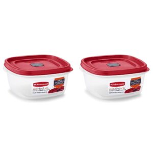 Rubbermaid Easy Find Lids 5-Cup Food Storage and Organization Container, Racer Red (Pack of 2)