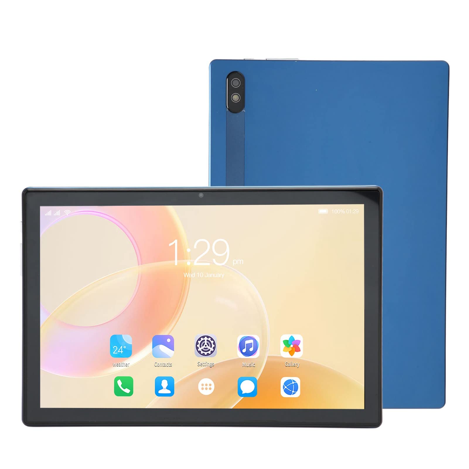 Tablet PC 6GB RAM 256GB ROM 10 Inch Tablet Blue IPS Screen for Home (US Plug)