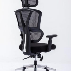 Chair Master Ergonomic High Back Office Chair | Roller Blade Casters | Mesh Chair | for Executives, Office Goers, Work from Home Set up | 3D Armrests, Adjustable Headrest