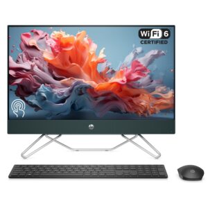 hp 23.8" fhd touchscreen all-in-one, intel pentium silver j5040 processor, 16gb ram, 1tb pcie ssd, ir webcam, hdmi, rj-45, wi-fi 6, wireless k&b, windows 11 home, starry forest