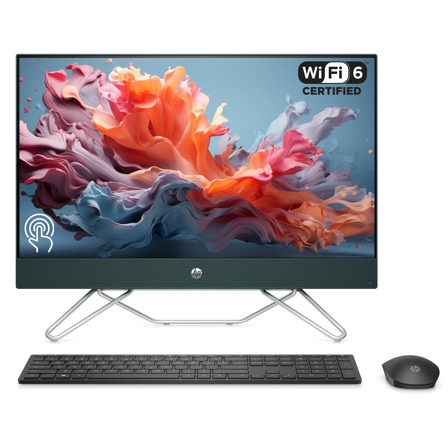 HP 23.8" FHD Touchscreen All-in-One, Intel Pentium Silver J5040, 16GB RAM, 1TB SSD, IR Webcam, Wi-Fi 6, HDMI, RJ-45, Windows 11 Home, Wireless Keyboard Mouse, Starry Forest