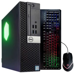 dell(rgb workstation pc desktop computer | editing and design | geforce k1200 4gb gpu | intel core i5 | 32gb ddr4 ram, 500gb nvme + 4tb hdd | wi-fi | windows 10 pro (renewed)