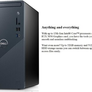 DELL 2023 Inspiron 3020 Tower Desktop Business Computer, 13th Gen Intel Core i7-13700, 64GB RAM, 2TB SSD, Intel UHD 770 Graphics, Bluetooth, WiFi, USB 3.1, Windows 11 Pro - Mist Blue