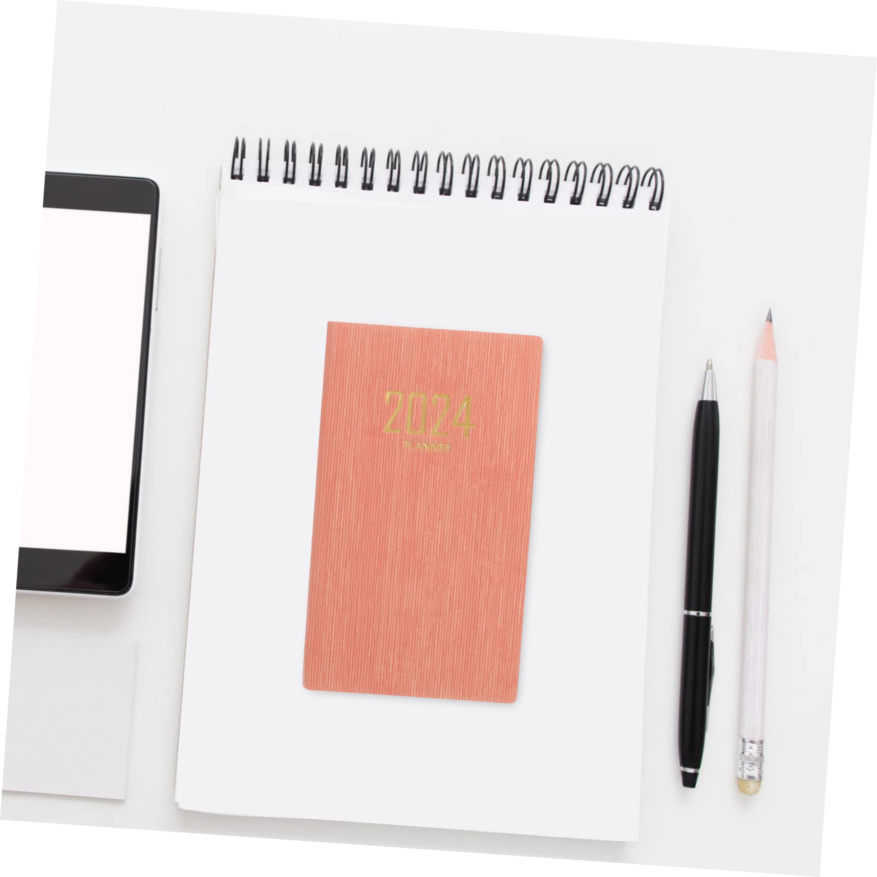 STOBOK 3pcs Pocket Notebook Note Pads Daily Work Planner Digital Calendar Planner 2024 Pocket Calendar Weekly Note Book Office Accessory Daily Planner Agenda Book Schedules Accessories