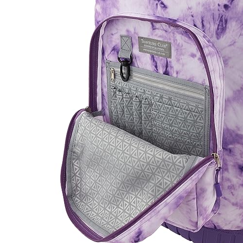 Travelers Club Rolling Backpack, Tie Dye, 20 Inch with Laptop Compartment