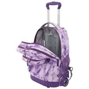 Travelers Club Rolling Backpack, Tie Dye, 20 Inch with Laptop Compartment