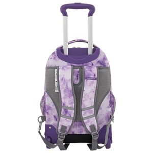 Travelers Club Rolling Backpack, Tie Dye, 20 Inch with Laptop Compartment