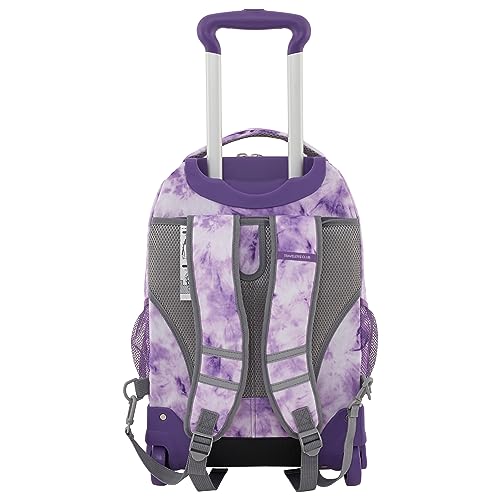 Travelers Club Rolling Backpack, Tie Dye, 20 Inch with Laptop Compartment