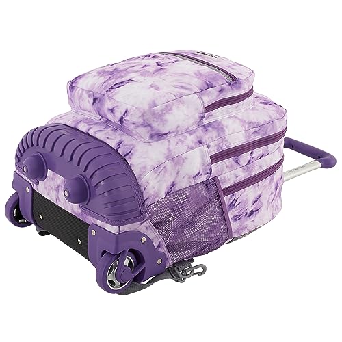 Travelers Club Rolling Backpack, Tie Dye, 20 Inch with Laptop Compartment