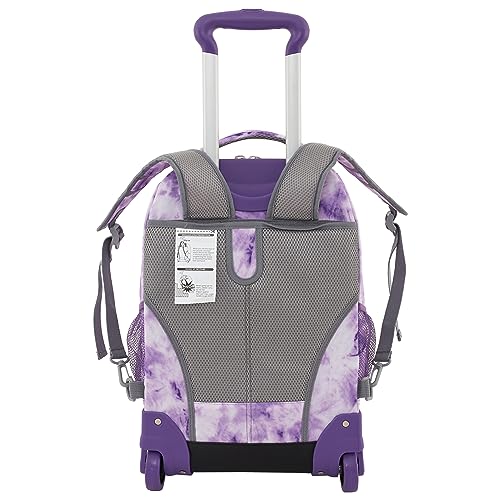 Travelers Club Rolling Backpack, Tie Dye, 20 Inch with Laptop Compartment