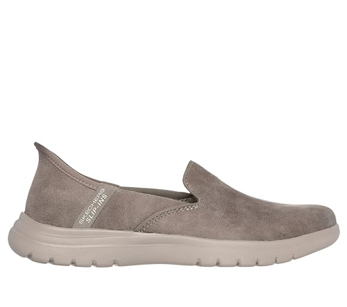 Skechers Women's Slip on Loafer, Taupe, 8