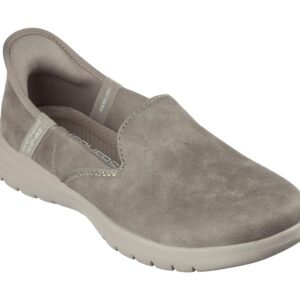 Skechers Women's Slip on Loafer, Taupe, 8