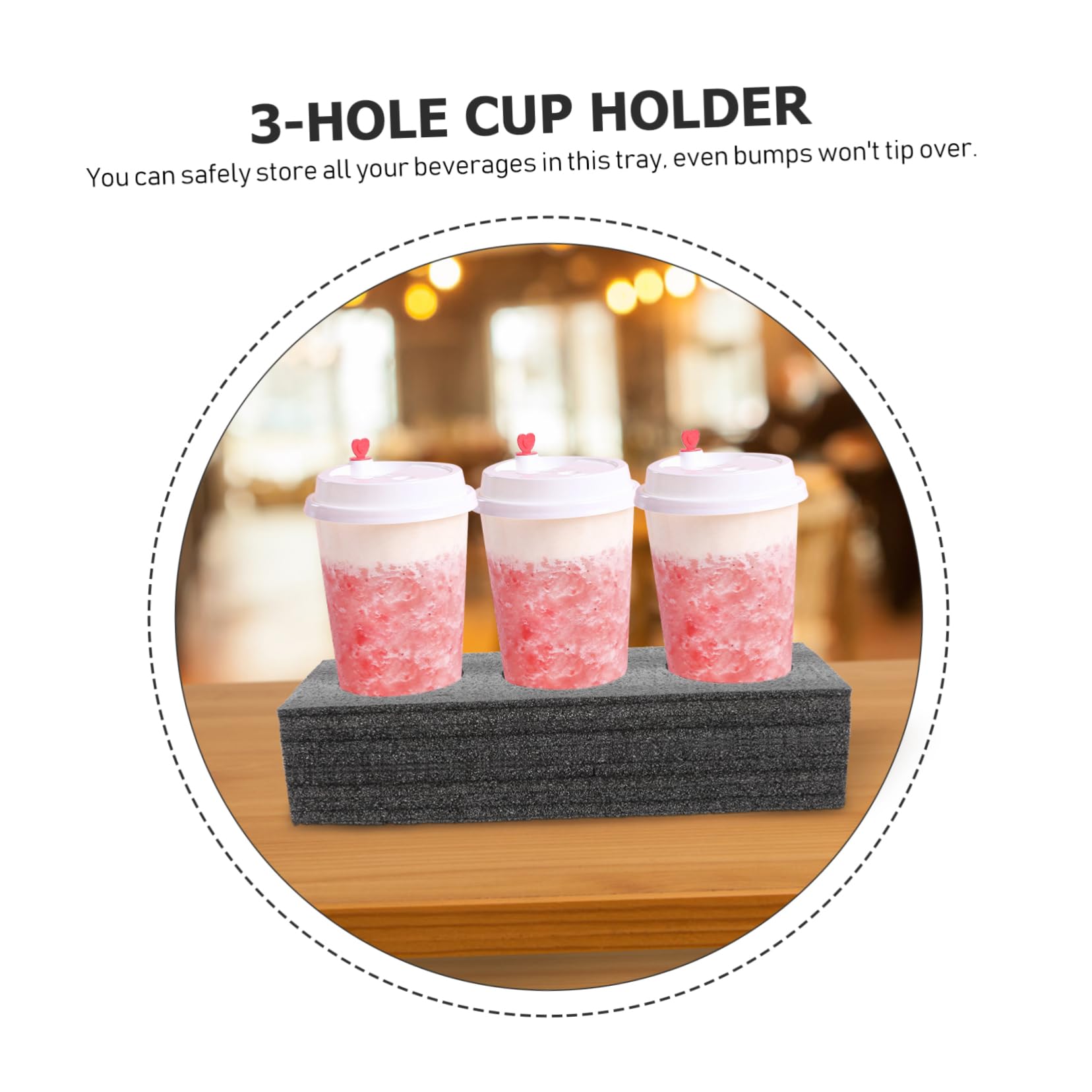 6 pcs Milk Tea Drink Cup Holder Foam Drink Carrier Holder Trays take Out Drink Holder car Items Coffee Cup Carrier Portable Drink Drink Milk Tea Cup Commercial Pearl re-usable