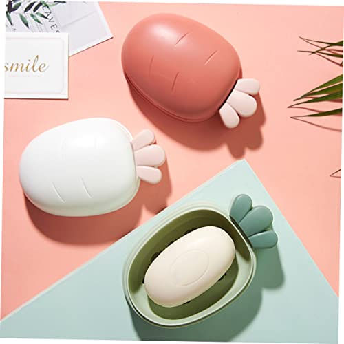 Zerodeko 9 Pcs Carrot Soap Box Soap Dish Bar Soap Case Containers with Lids Soap Holder for Shower Wall Ornament Container Easter Bath Soap Liquid Soap Tray Sink Travel Pp Storage Tank