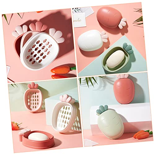 Zerodeko 9 Pcs Carrot Soap Box Soap Dish Bar Soap Case Containers with Lids Soap Holder for Shower Wall Ornament Container Easter Bath Soap Liquid Soap Tray Sink Travel Pp Storage Tank