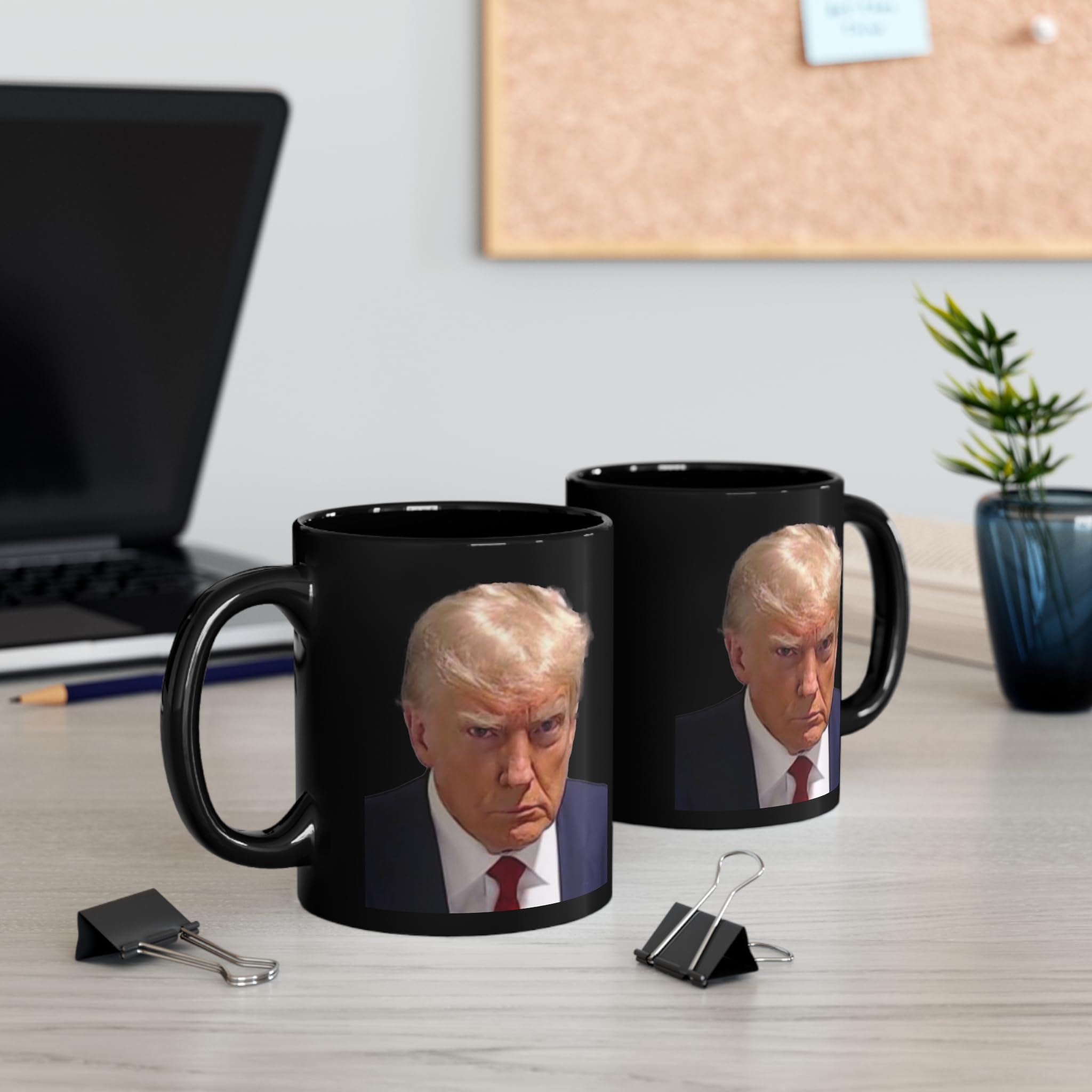 Brian Bula Trump Mug Shot Coffee Mug Donald Trump MugShot Cup 11 ounce black