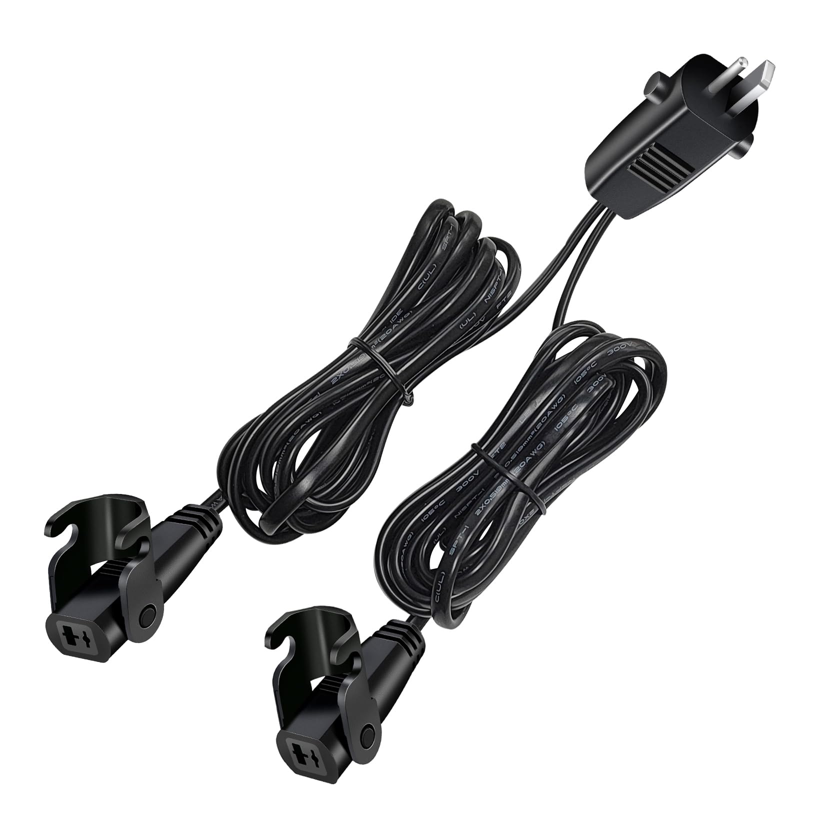 Fesasn Recliner Power Cord Replacement - 2 Pin Splitter Lead Y Cable for Lift Chair or Power Recliner Cord - Powers 2 Recliner Motors,for Okin Limoss Lazboy Pride Catnapper Recliner