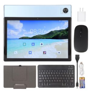 DAUZ 4G Tablet, USB C Fast Charging 100‑240V 2 Speakers 10.1in Tablet 8G RAM 256G ROM with Keyboard Mouse for Home (US Plug)