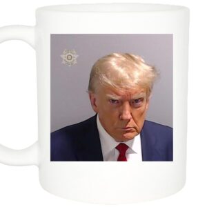 Rogue River Tactical Donald Trump Jail Mugshot 2024 Coffee Mug Trump 2024 Novelty Cup President of The United States MAGA