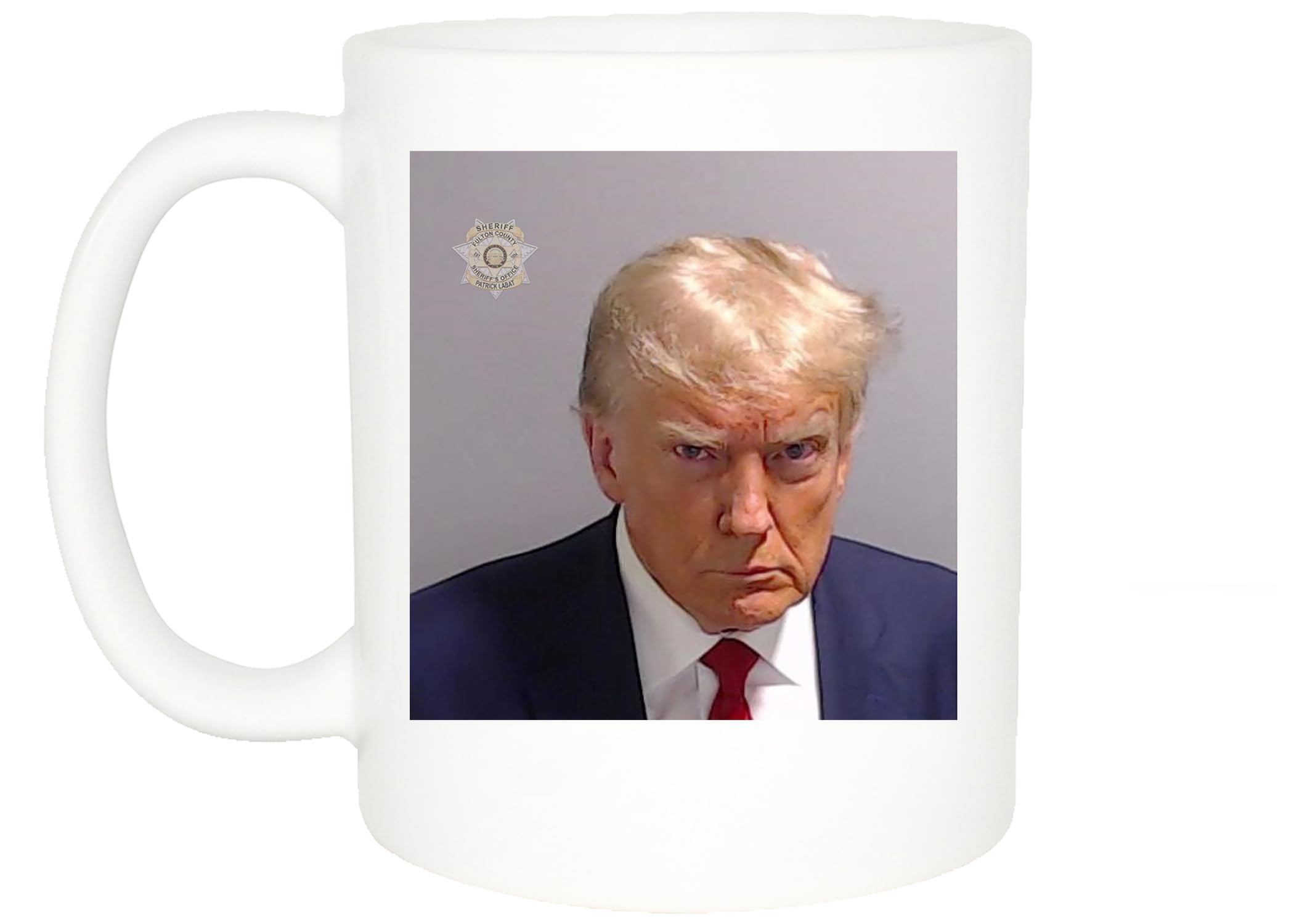 Rogue River Tactical Donald Trump Jail Mugshot 2024 Coffee Mug Trump 2024 Novelty Cup President of The United States MAGA