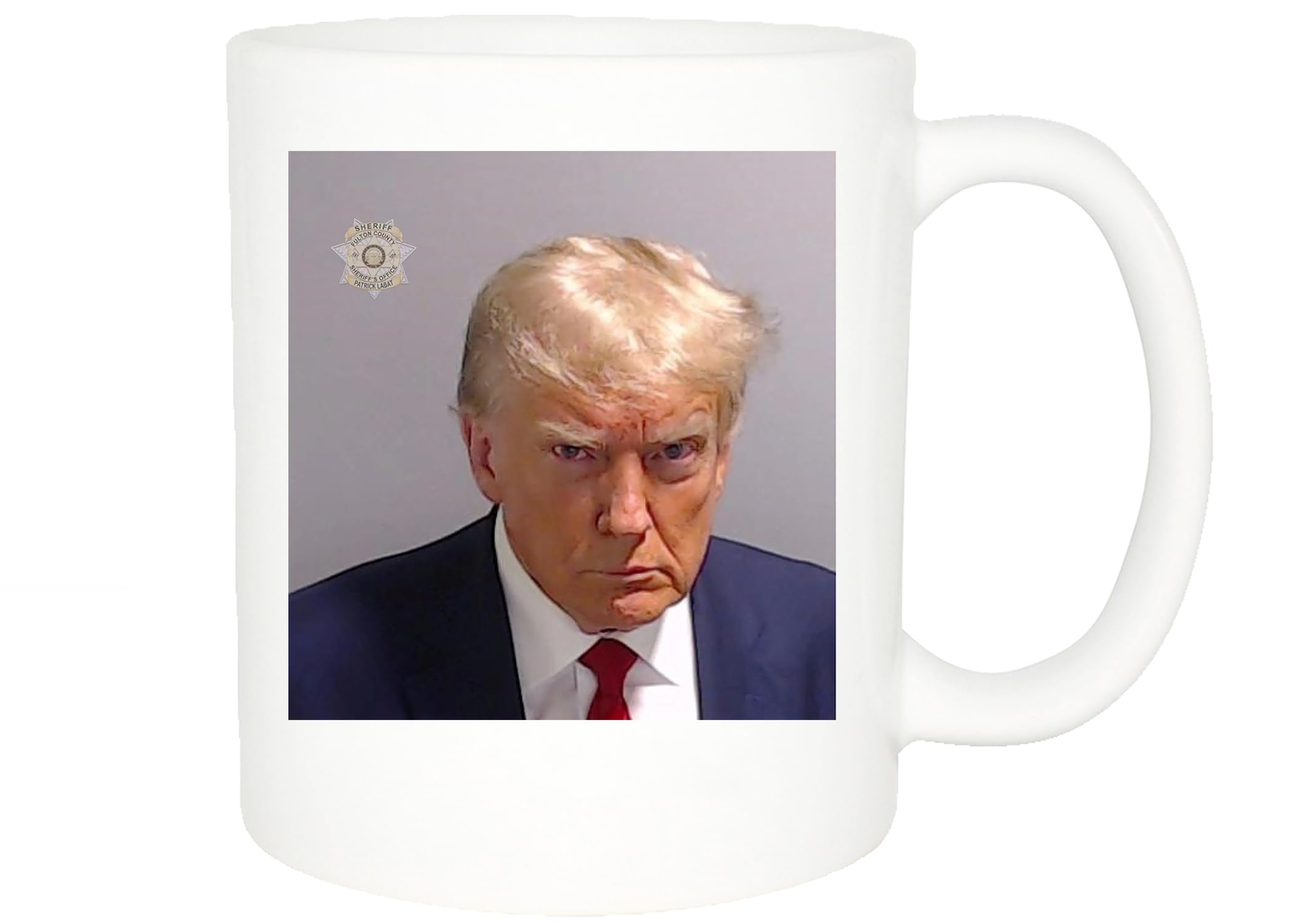 Rogue River Tactical Donald Trump Jail Mugshot 2024 Coffee Mug Trump 2024 Novelty Cup President of The United States MAGA