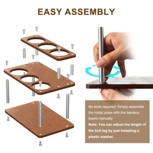 SHILFID Coffee Syrup Organizer Rack,2-Tier Coffee Syrup Stand Holder for Coffee Station Countertop,6 Bottles Storage Display Shelves for Wine, Dressing Cocktail in Coffee Bar