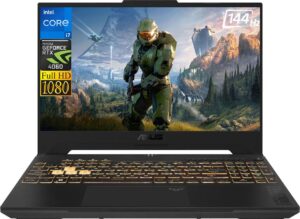 asus 2023 newest tuf gaming laptop, 15.6" fhd 144hz display, intel core i7-12700h (14 cores), nvidia geforce rtx 4060, 32gb ram, 1tb ssd, wi-fi 6, backlit keyboard, numeric keypad, windows 11 home