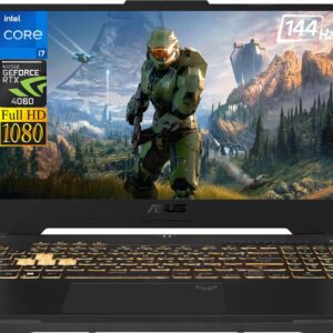 ASUS 2023 Newest TUF Gaming Laptop, 15.6" FHD 144Hz Display, Intel Core i7-12700H (14 cores), NVIDIA GeForce RTX 4060, 32GB RAM, 1TB SSD, Wi-Fi 6, Backlit Keyboard, Numeric Keypad, Windows 11 Home