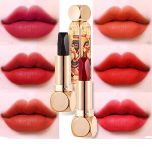 ANGGREK Lasting, Exquisite, Elegant 6 Color Lipstick, Double Head Lipsticks Colorful Matte Lipstick with Easy Removal, Great Makeup Lovers