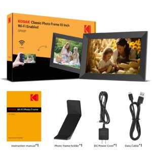 KODAK 10.1Inch WiFi Digital Picture Frame,1280x800 HD IPS Touch Screen, Electronic Smart Photo Frame with 32GB Memory, Auto-Rotate, Instantly Share Photos/Videos from Anywhere