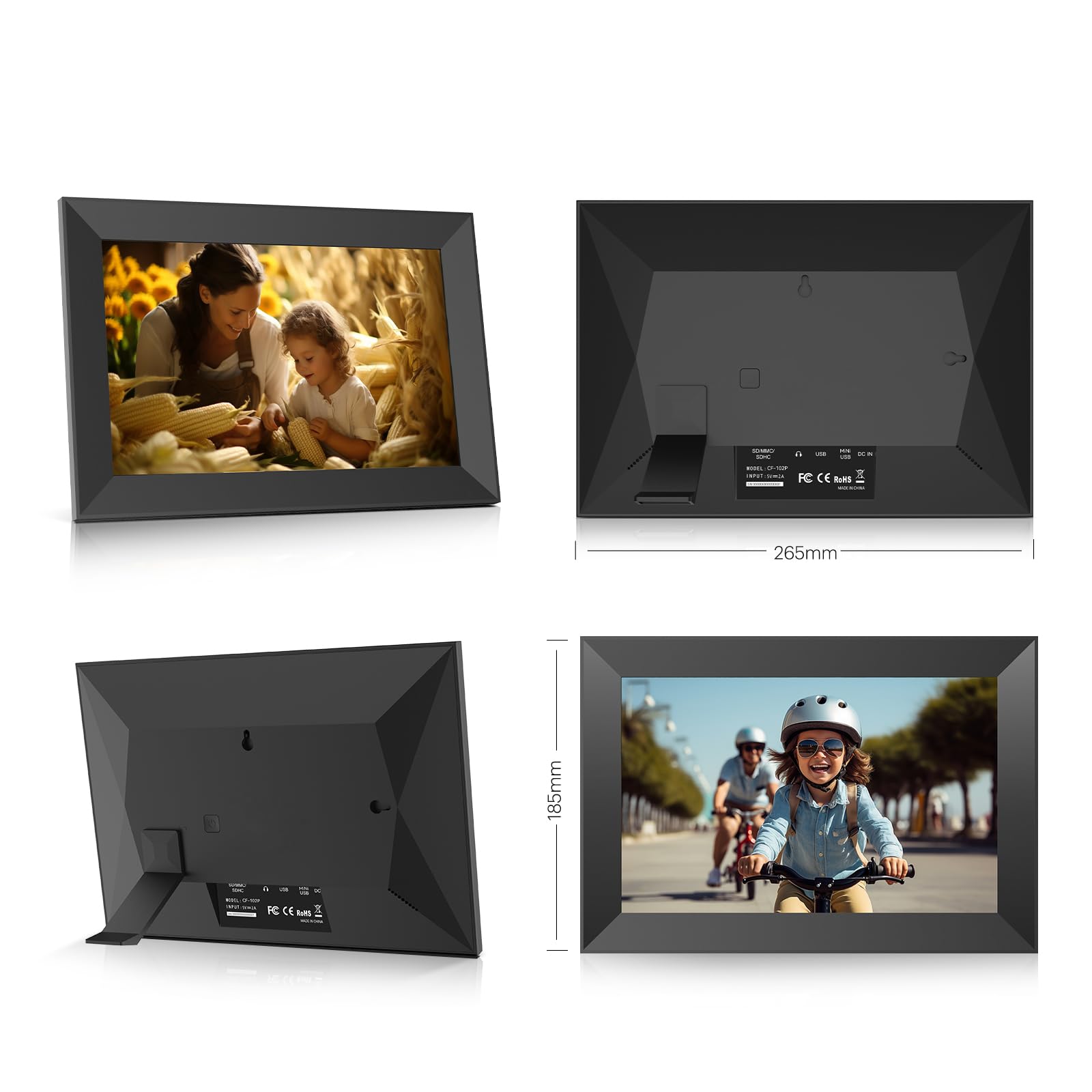 KODAK 10.1Inch WiFi Digital Picture Frame,1280x800 HD IPS Touch Screen, Electronic Smart Photo Frame with 32GB Memory, Auto-Rotate, Instantly Share Photos/Videos from Anywhere