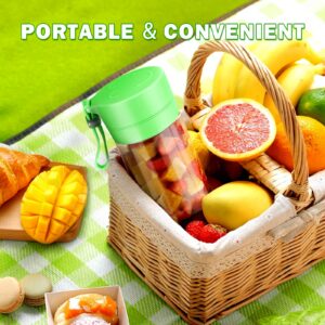 Portable Blender, Personal Blender for Shakes and Smoothies, Blender shake Smoothie for Kitchen Personal Size Blenders with Rechargeable USB, 380Ml Traveling Fruit Veggie Juicer Cup With 6 Blades