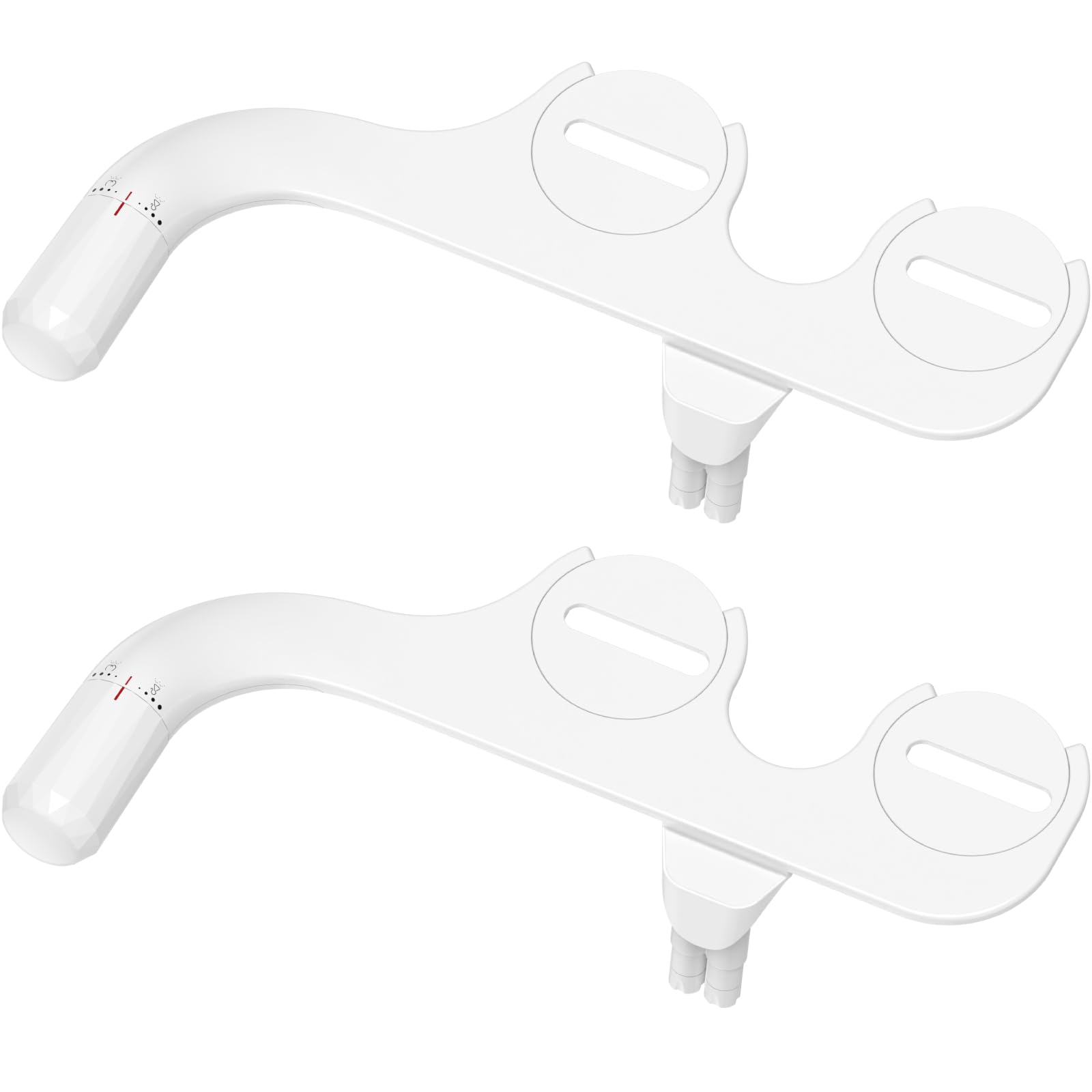 SAMSICHI Bidet Attachment for Toilet, 2 Pack Retractable Cold Water Bidets for Existing Toilets, Bidet Toilet Seat Attachment for Frontal & Rear Wash, Bidet Attachment with Water Pressure Control